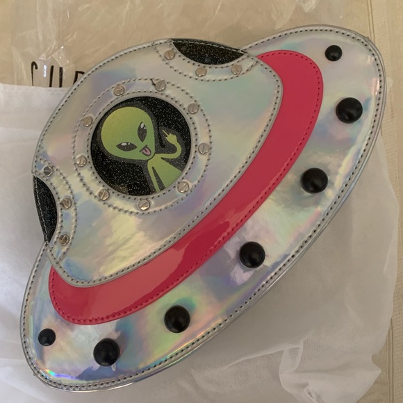 Dolls Kill | Bags | Current Mood Alien Spaceship Ufo Backpack Shoulder ...